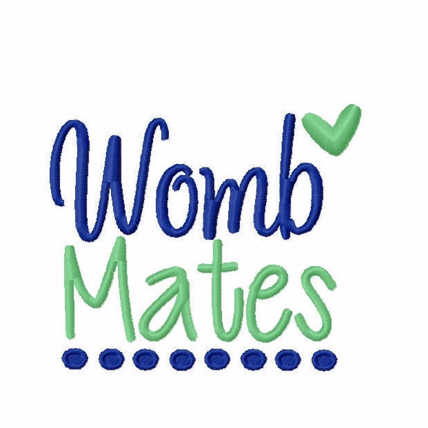Womb Mates Machine Embroidery Design 4x4 5x7 6x10 Instant | Etsy