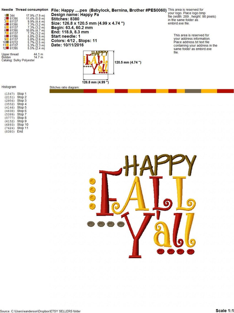 HAPPY FALL YALL Machine Embroidery Design Thanksgiving Autumn - Etsy