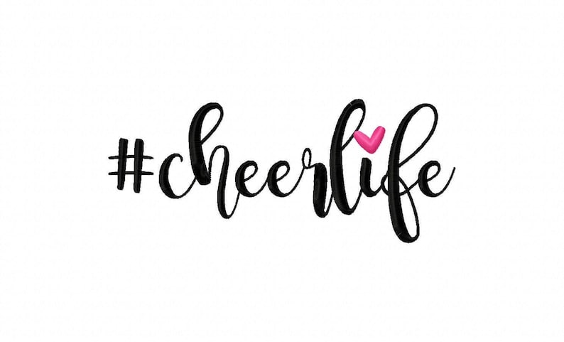 Cheer Life #cheerlife Machine Embroidery Design Instant Download ...