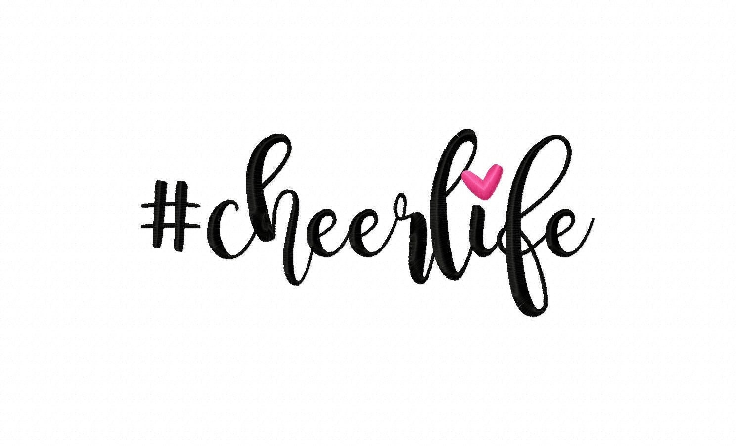 Cheer Life cheerlife Machine Embroidery Design Instant | Etsy