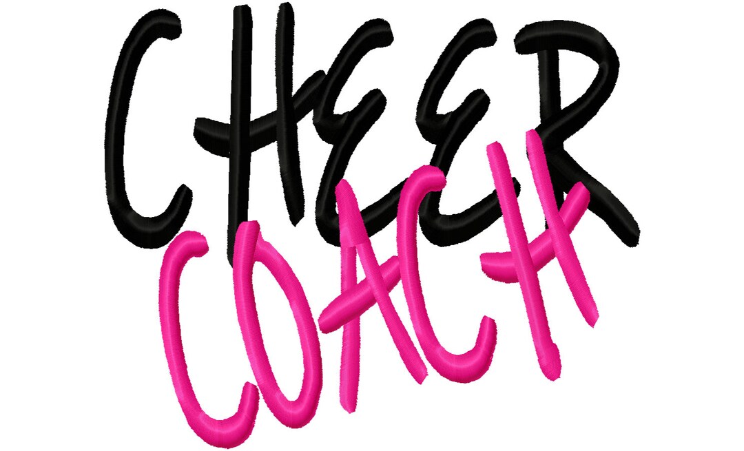 Cheer Coach Machine Embroidery Design Instant Download 4x4 5x7 6x10 ...