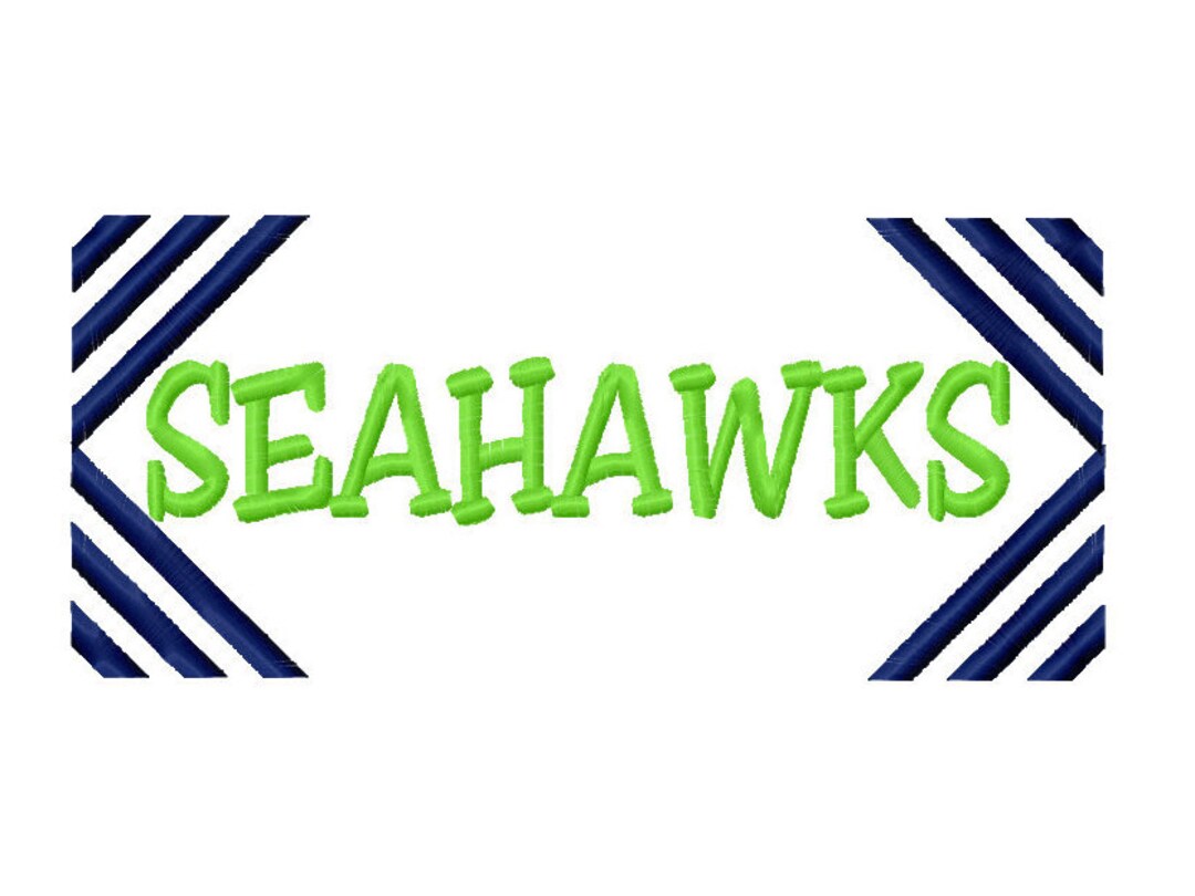 SEAHAWKS Machine Embroidery Design 4x4 7x5 10x6 Team Instant Download ...