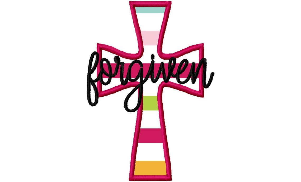 Forgiven / Cross Applique / Machine Embroidery Design / 4x4 - Etsy
