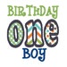 ONE 1st First Birthday Boy 4x4 5x7 Applique Machine Embroidery