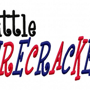 Little Firecracker 4x4 7x5 10x6 Machine Embroidery Design Instant ...