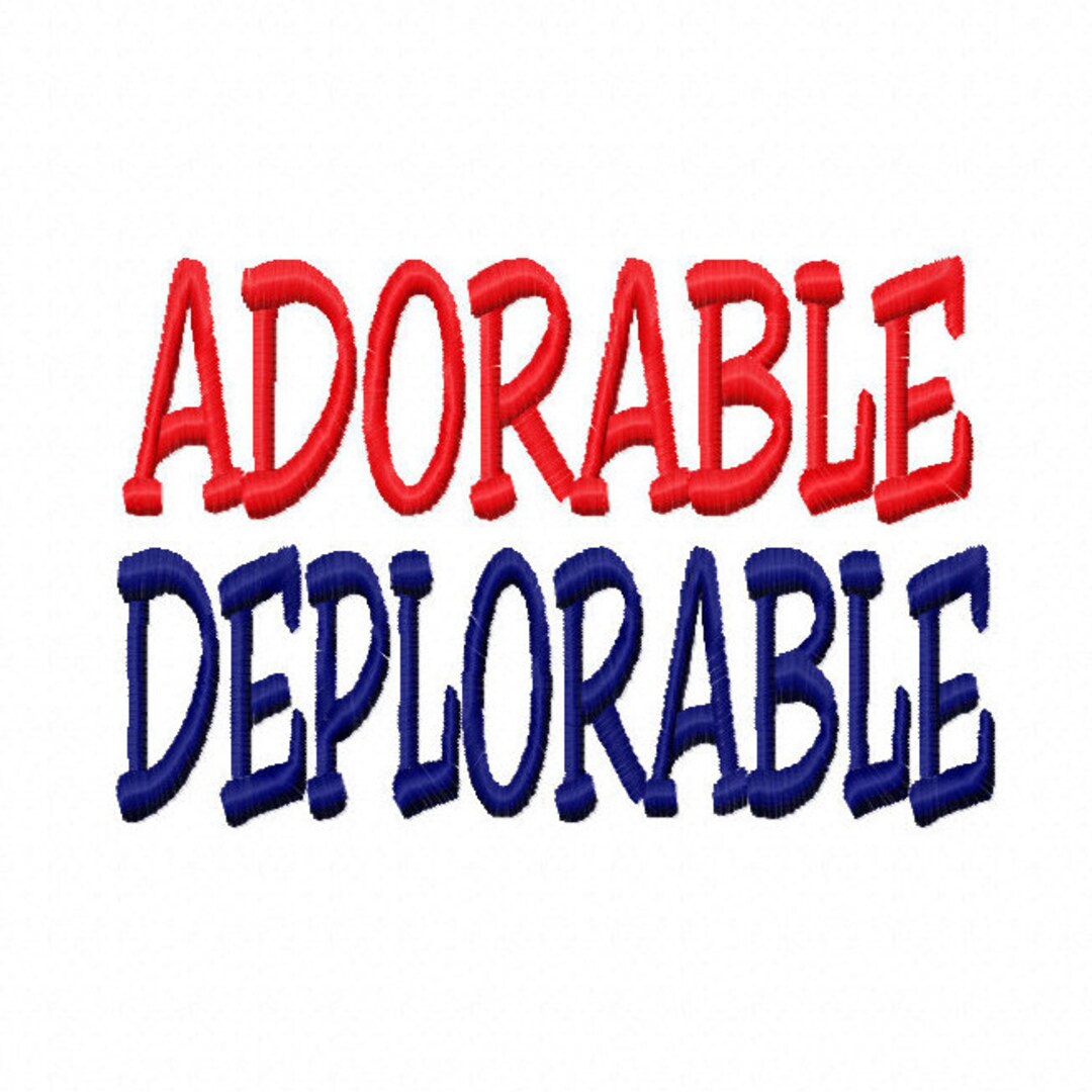 Adorable Deplorable Embroidery Design 4x4 5x7 6x10 Instant Download ...