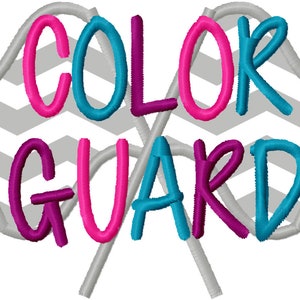 Color Guard Flag Applique Machine Embroidery Design Instant Download ...