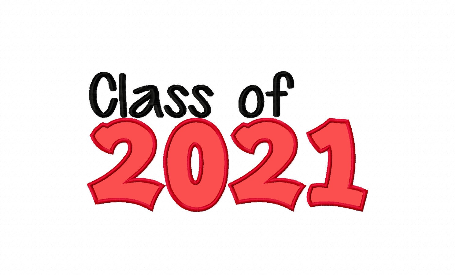 Class of 2031 Digital Applique Machine Embroidery Design 7X5 10x6 ...