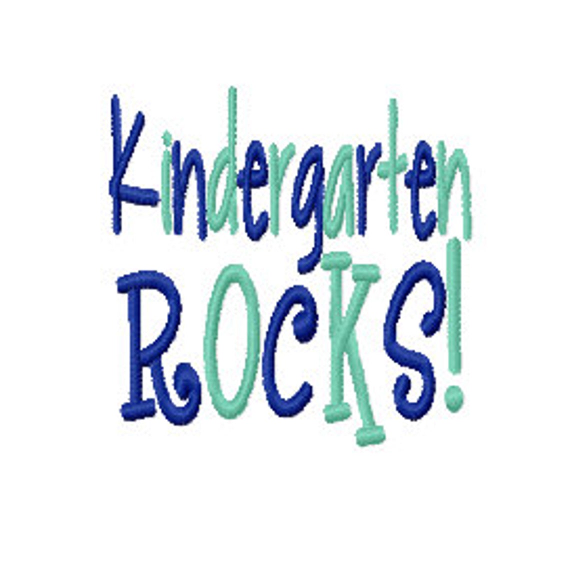 Kindergarten Rocks 4x4 5X7 6x10 Machine Embroidery Design | Etsy