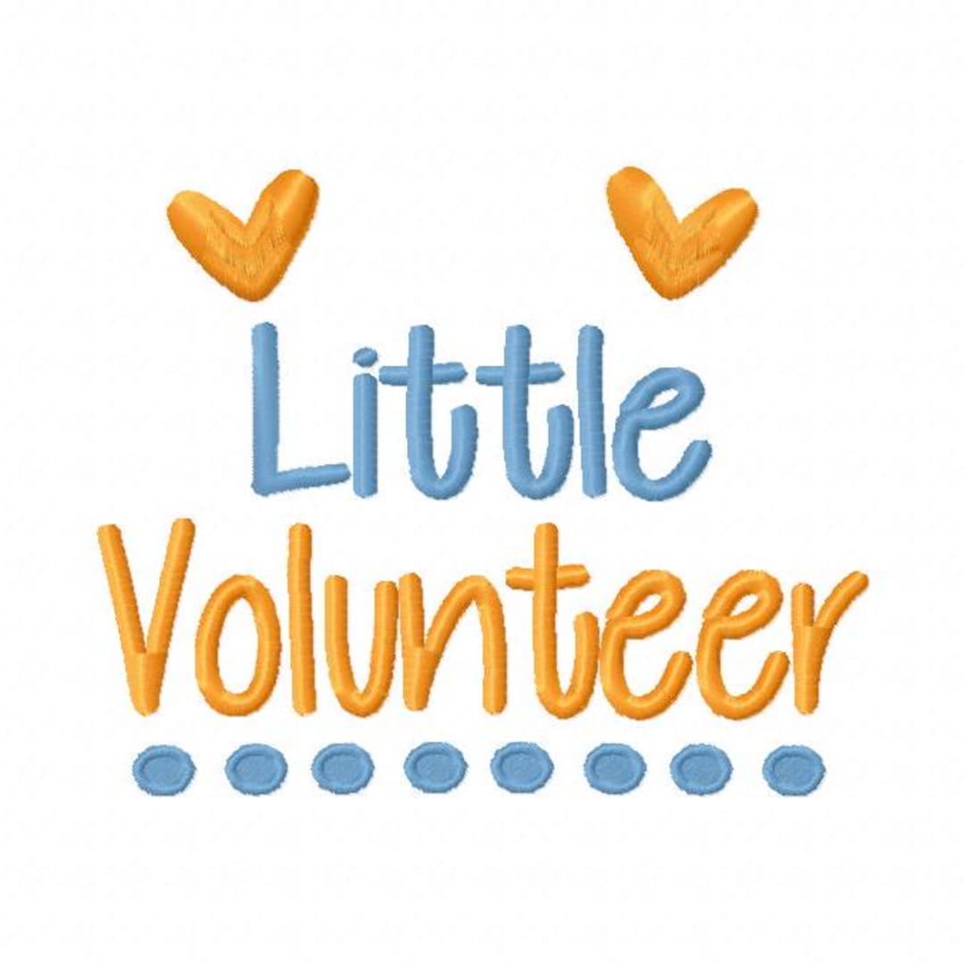 Little Volunteer Machine Embroidery Design 4x4 5x7 6x10 Team Instant ...