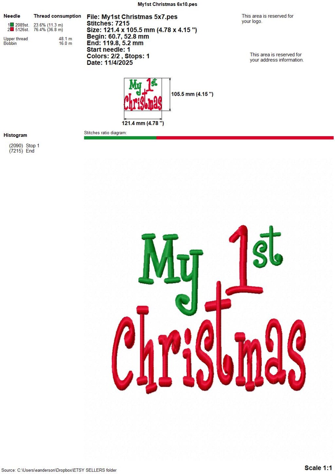 MY 1st CHRISTMAS 2.5x2.5 4x4 5x7 Machine Embroidery Design Christmas ...