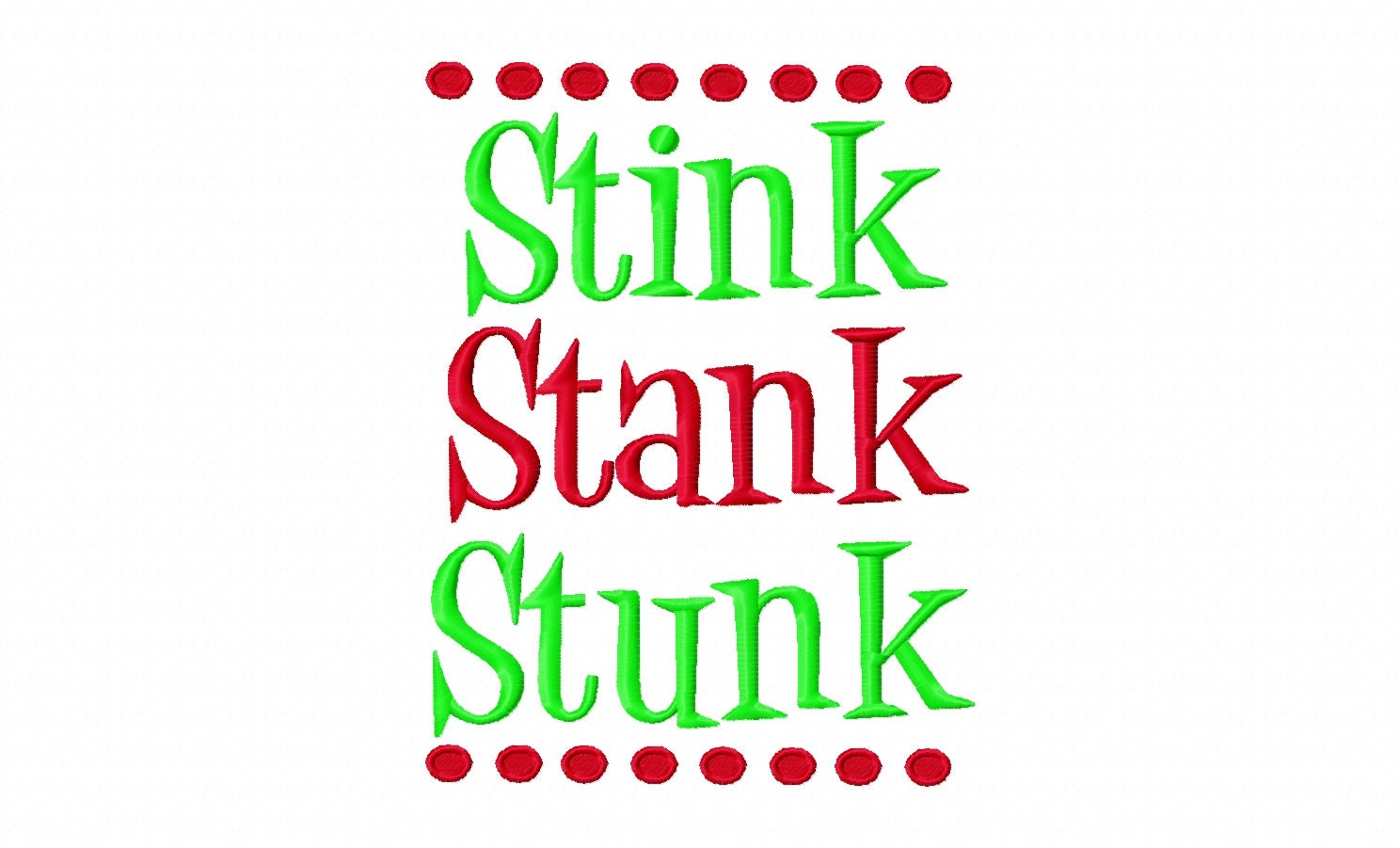 Stink Stank Stunk 4x4 5x7 6x10 Digital Machine Embroidery | Etsy