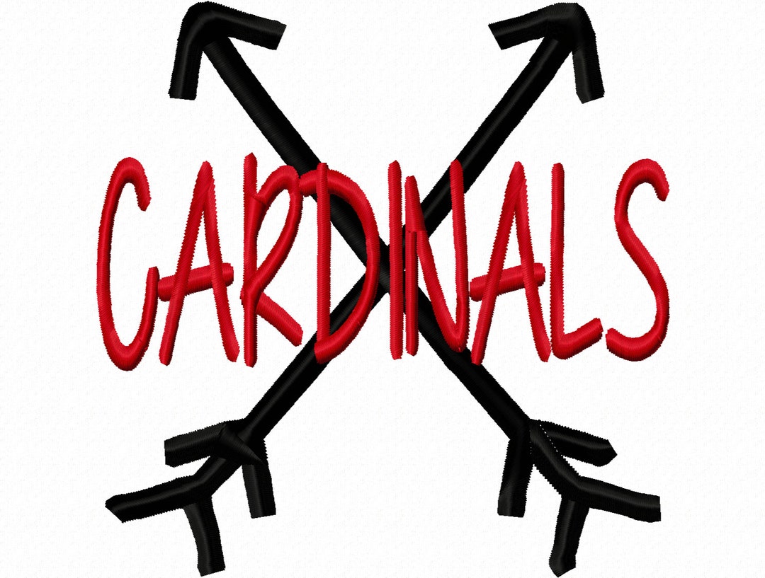 Cardinals Cross Arrows Machine Embroidery Design 4x4 5x7 6x10 ...