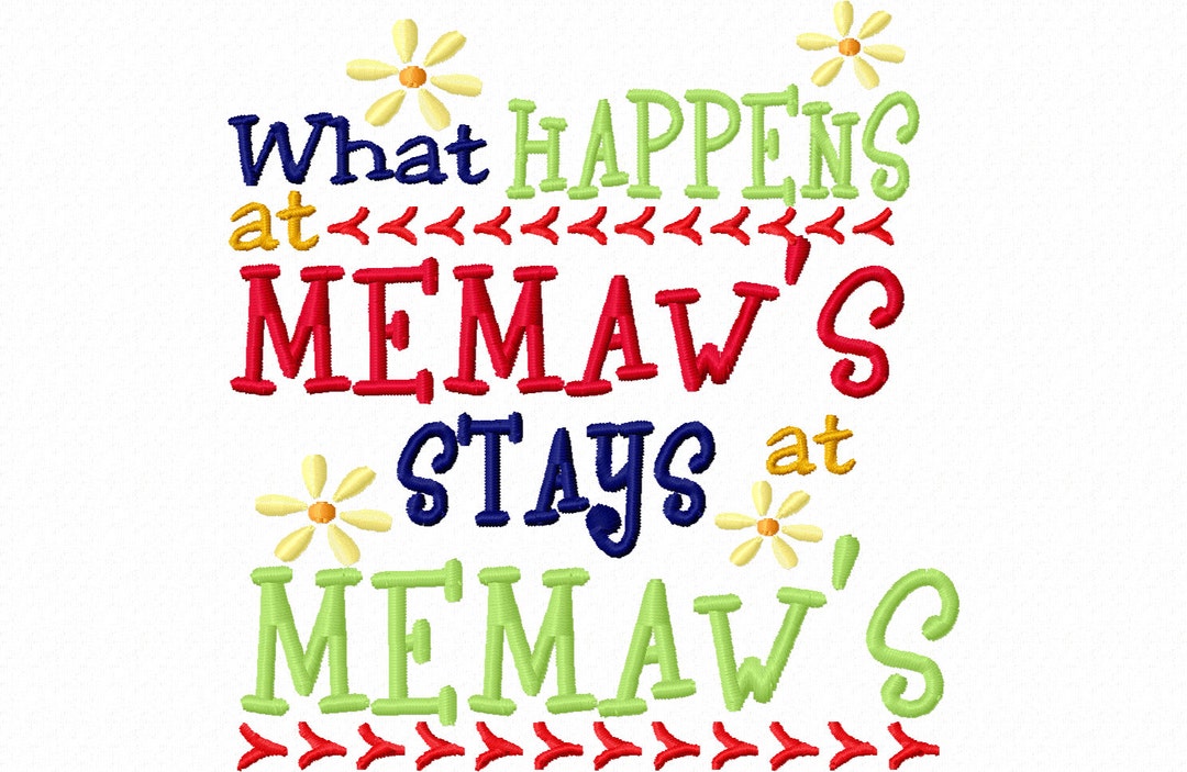 What Happens at Memaw's Stays at Memaw's 4x4 5x7 6x10 - Etsy
