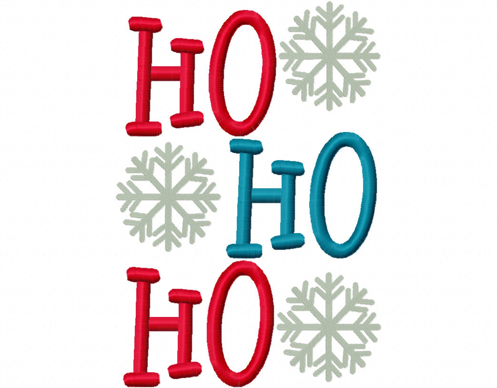 Ho Ho Ho 4x4 5x7 6x10 Machine Embroidery Design Christmas - Etsy