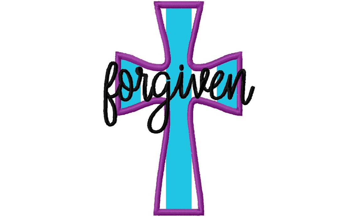 Forgiven / Cross Applique / Machine Embroidery Design / 4x4 - Etsy