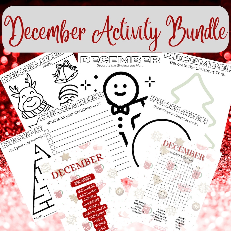 December Word Art - Etsy
