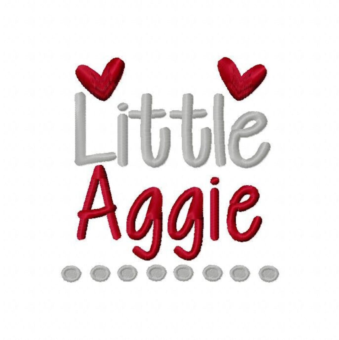 Little Aggie Digital Machine Embroidery Design 4x4 5x7 6x10 Team ...