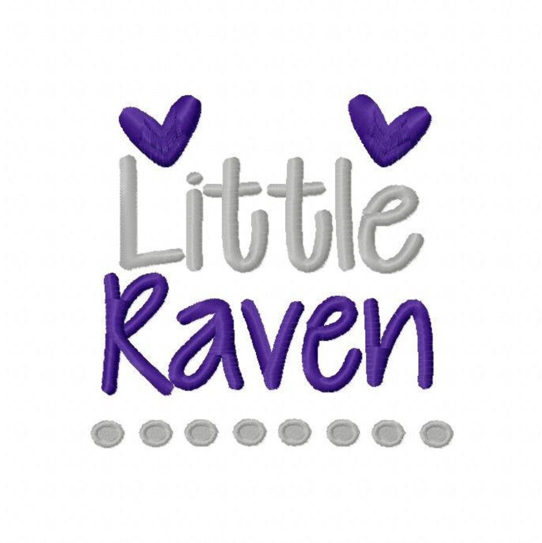 Little Raven Machine Embroidery Design 4x4 5x7 6x10 Team Instant ...