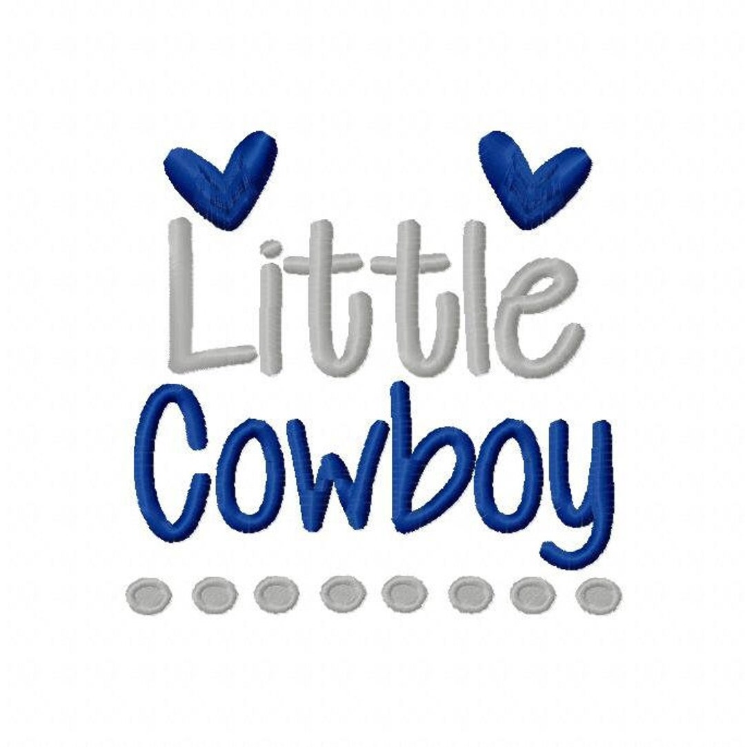 Little Cowboy Machine Embroidery Design 4x4 5x7 6x10 Team Instant ...