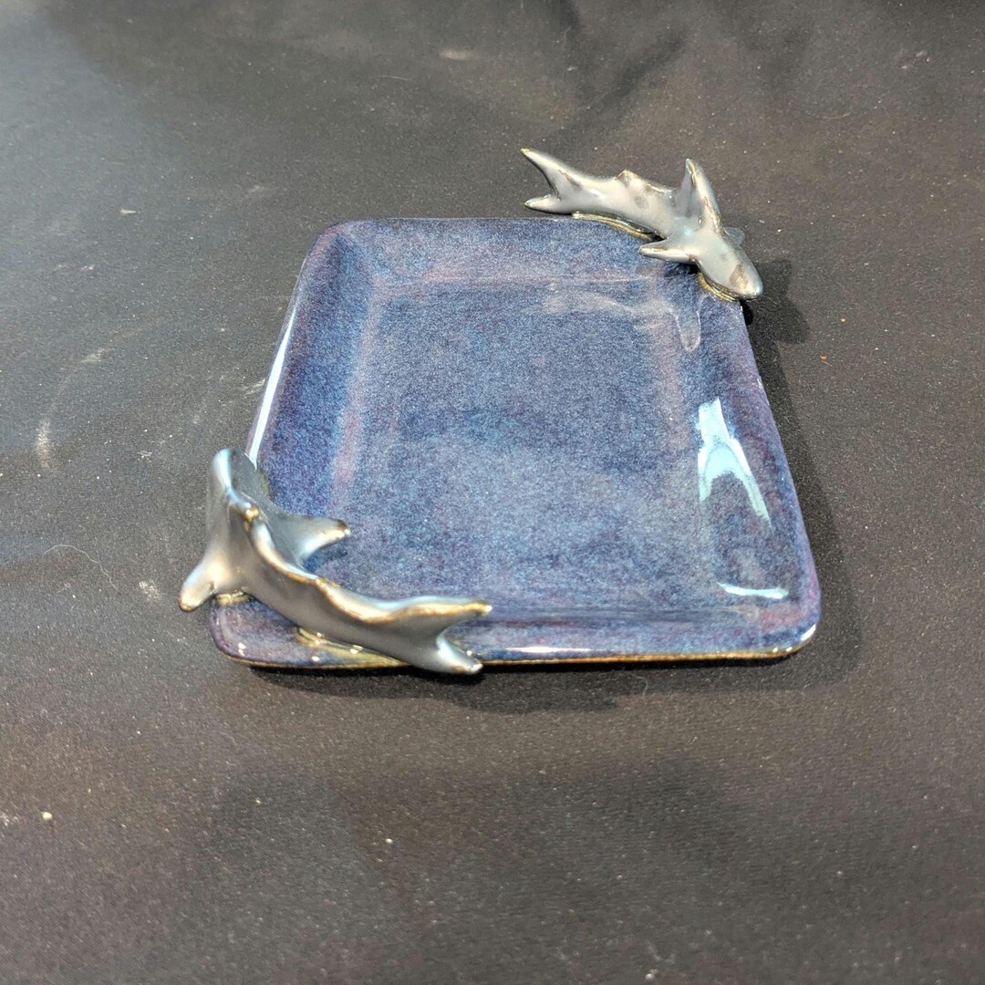 Catch All Shark Tray Ceramic Rolling Tray Shark Chopstick Plate Gift ...