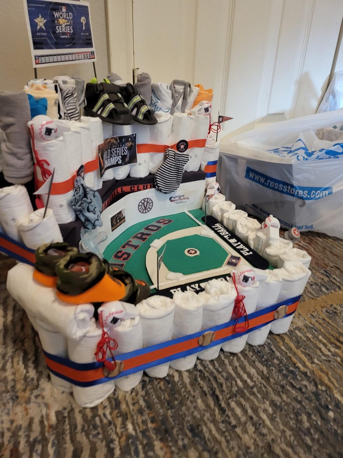 Custom Baseball Diaper Cake - Etsy
