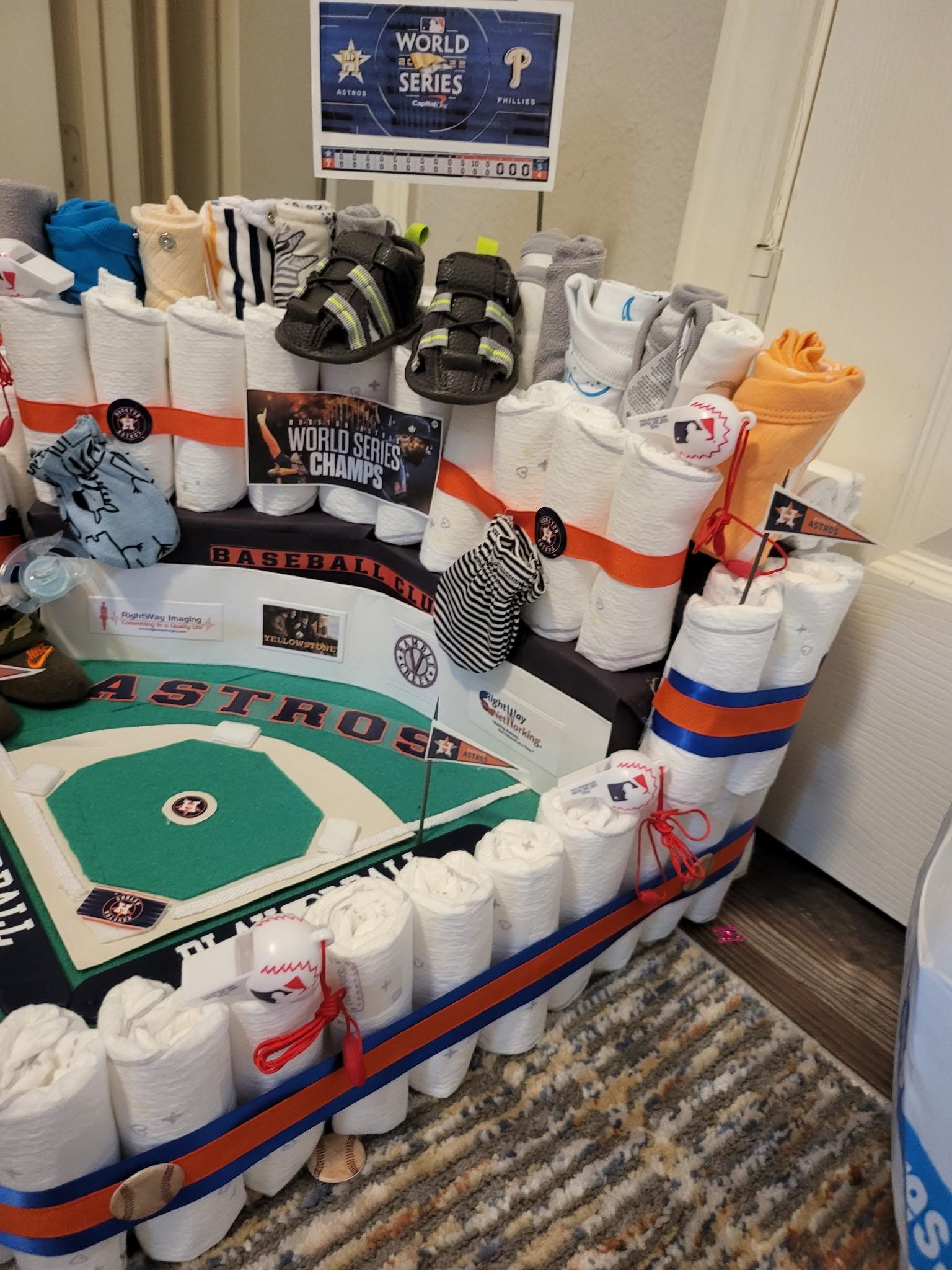Custom Baseball Diaper Cake - Etsy