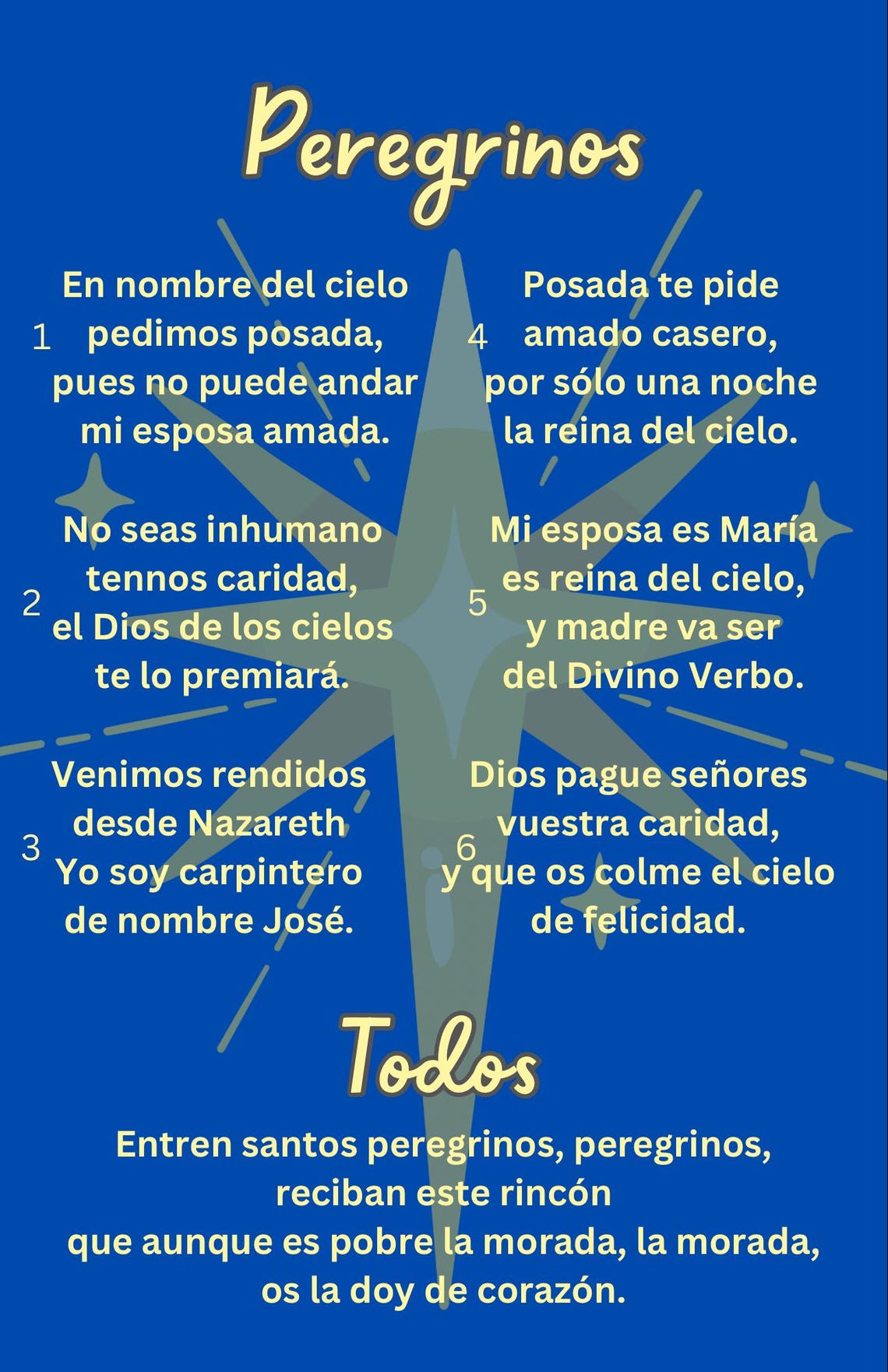 Spanish Christmas Posada Song - Etsy