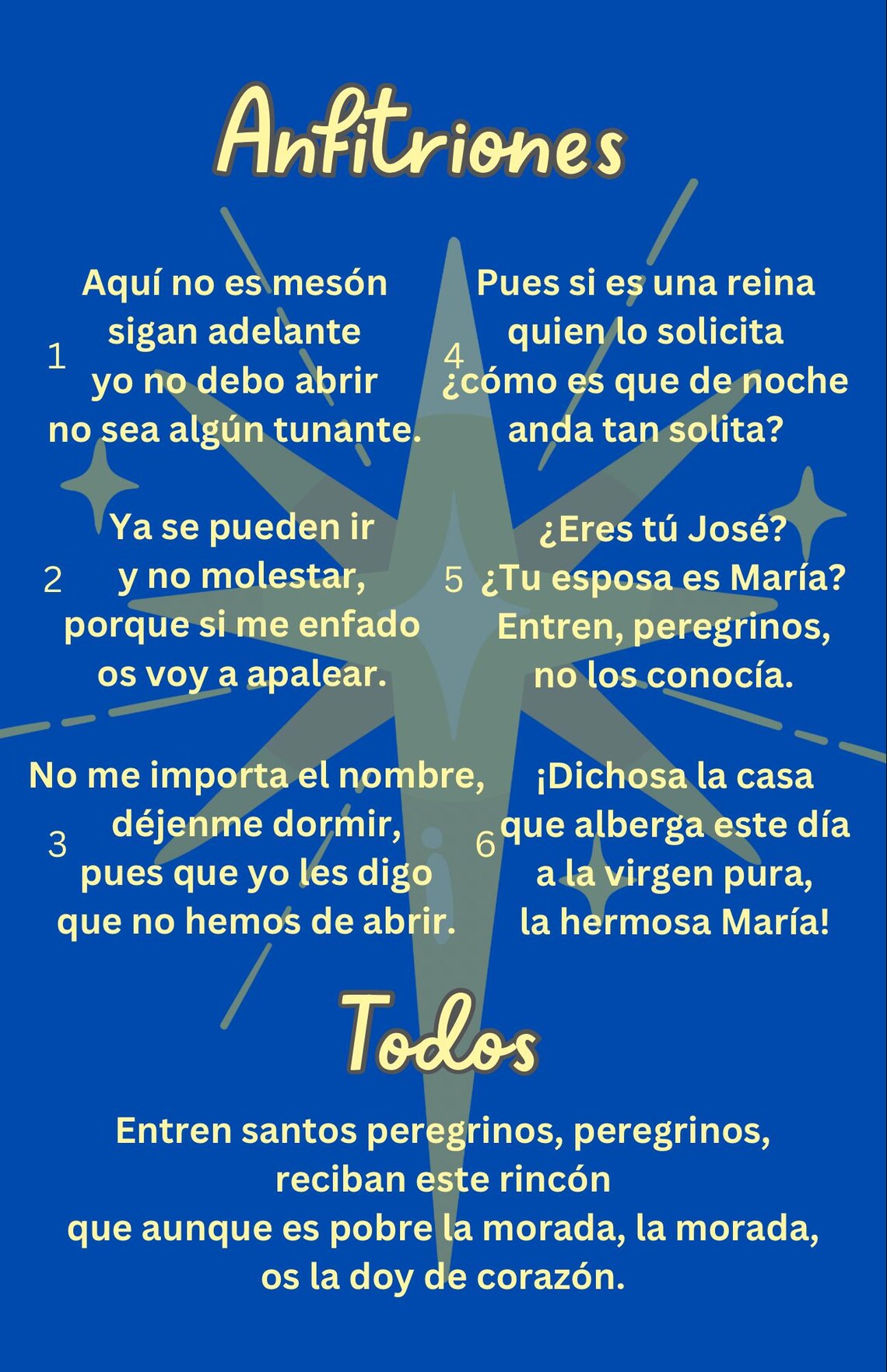 Spanish Christmas Posada Song - Etsy