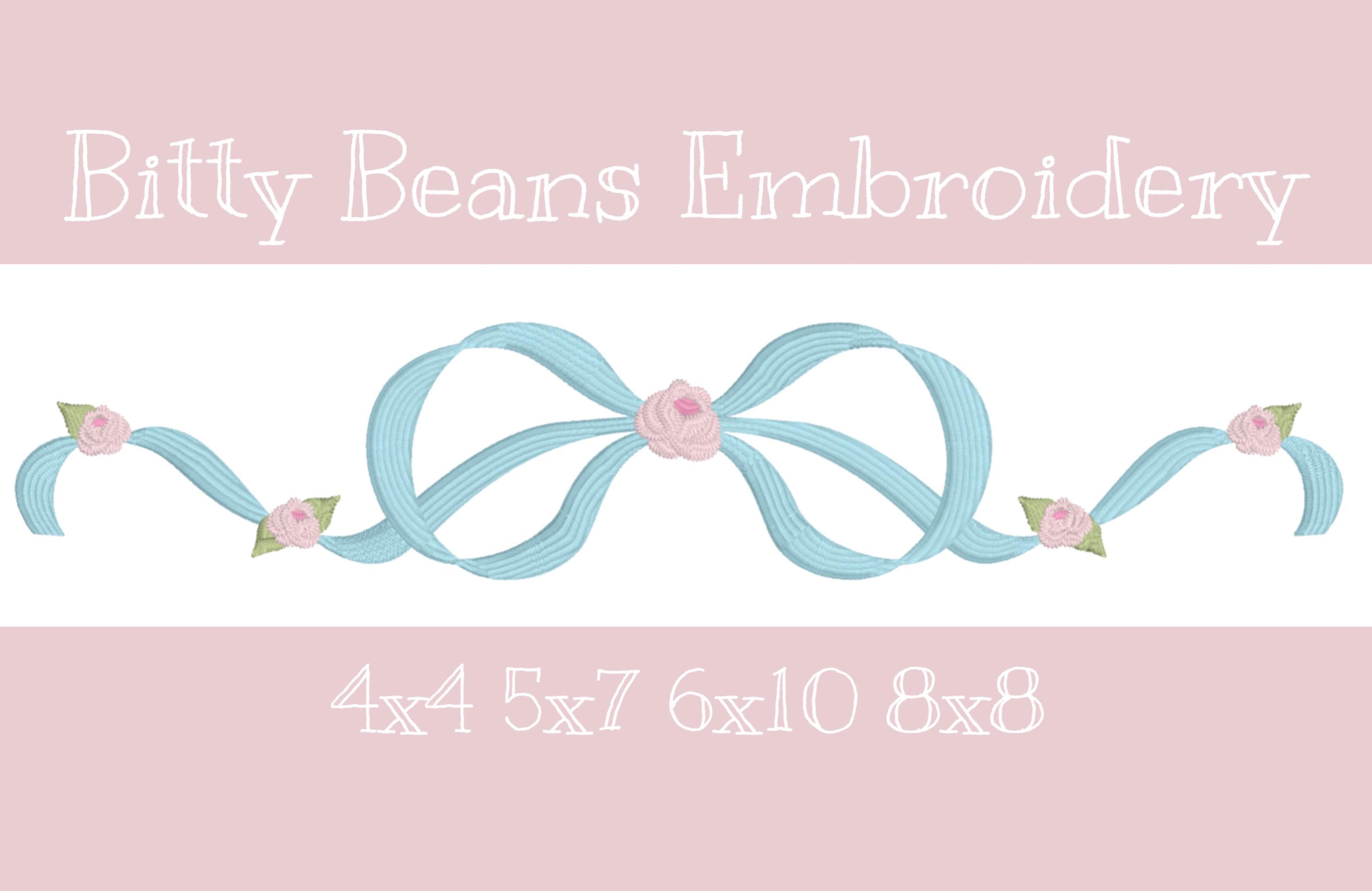 Long Tail Embroidery Bow: Vintage Machine Design (digital Product) - Etsy