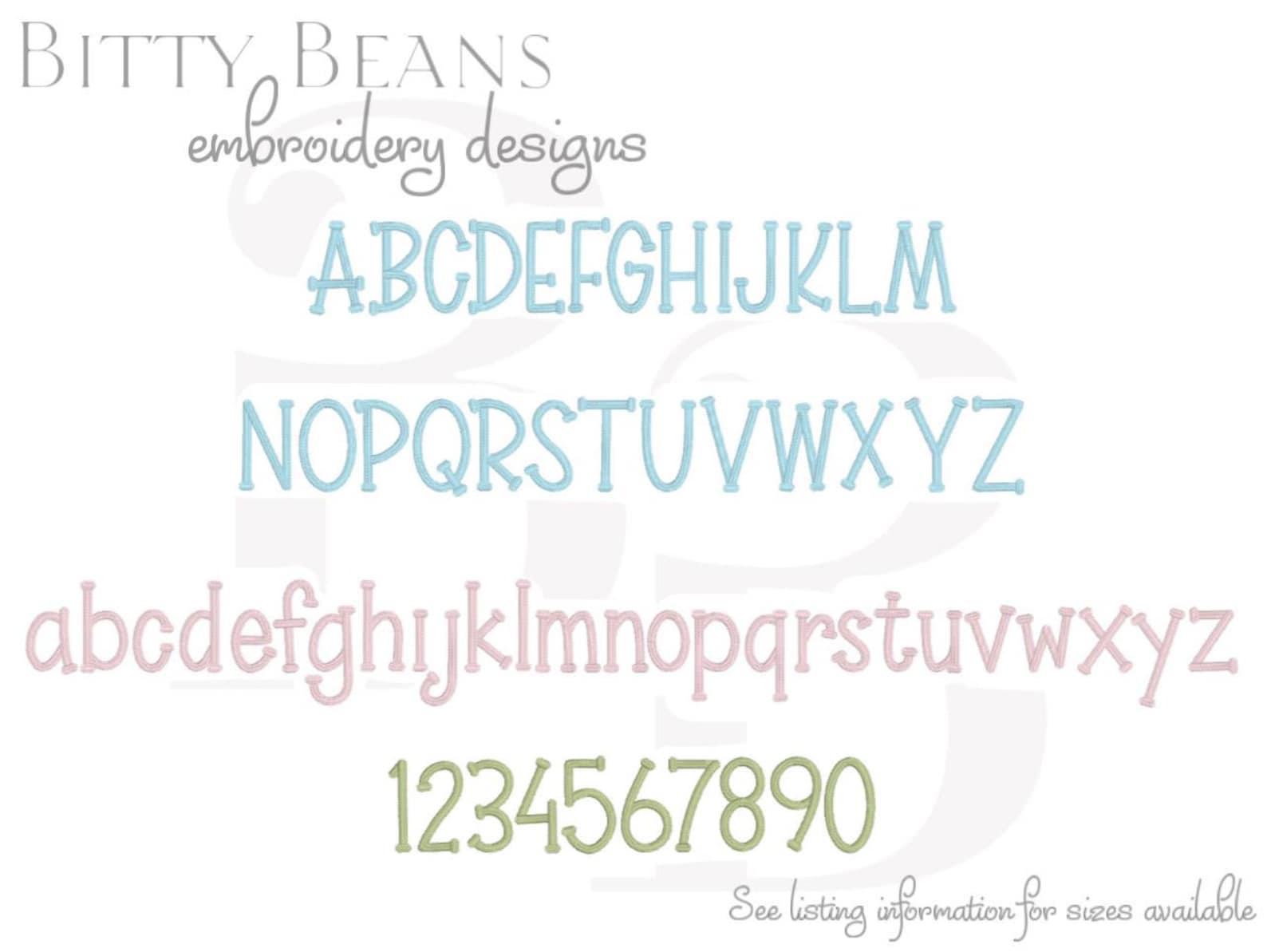 Swing Set Font - One Tone: Classic Vintage Machine Embroidery Font ...
