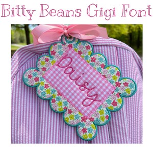 Gigi Satin Stitch Handwritten, Script Cursive Font Classic Vintage ...