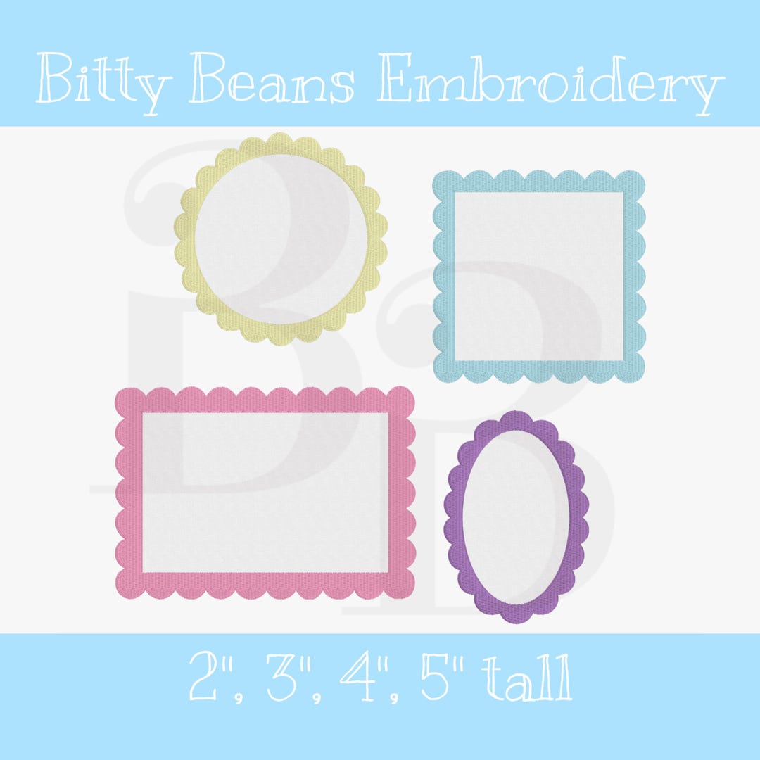 Applique Stamp Set, Applique Shapes With Fill Stitch Border for Minis ...