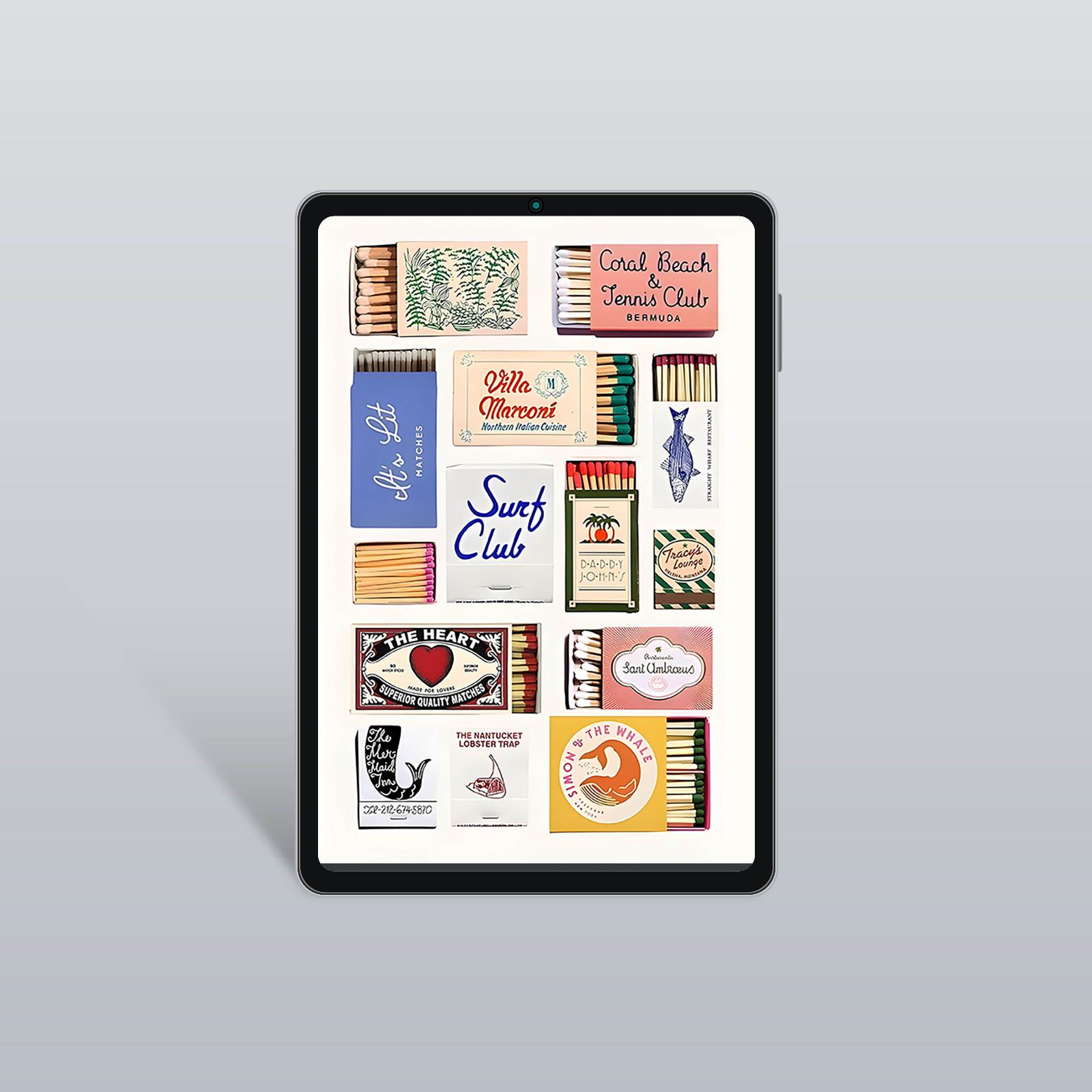 Vintage Matchbox Print, Trendy Matches Poster, Retro Matchbook Wall Art ...