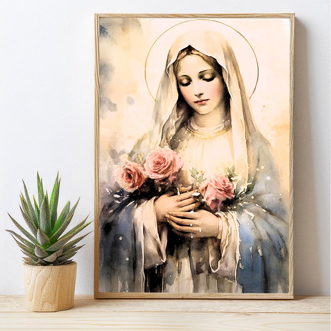 Religious Wall Art, Virgin Mary Print Our Lady Art Decor, Guadalupe ...