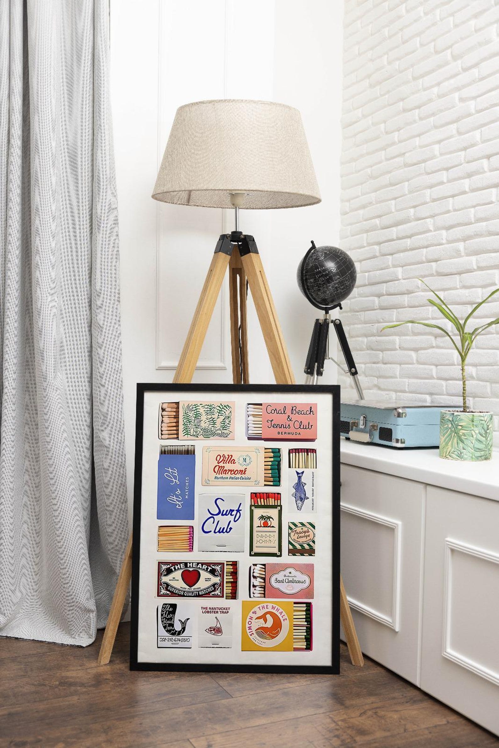 Vintage Matchbox Print, Trendy Matches Poster, Retro Matchbook Wall Art ...