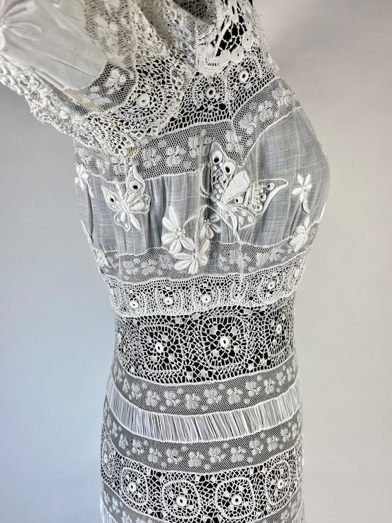 Antique Edwardian 1890’s-1900’s intricate pieced lace… - Gem