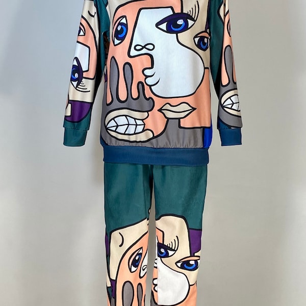 Abstract Face Print - Etsy