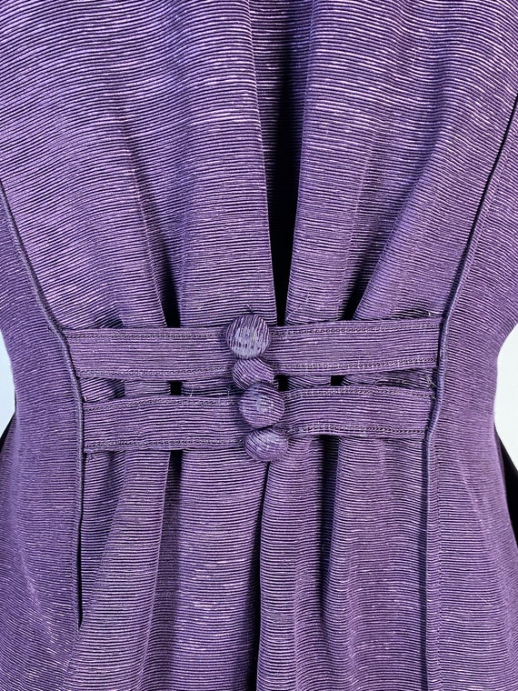 Antique 1910’s - 1920’s purple ribbed silk short coat… - Gem