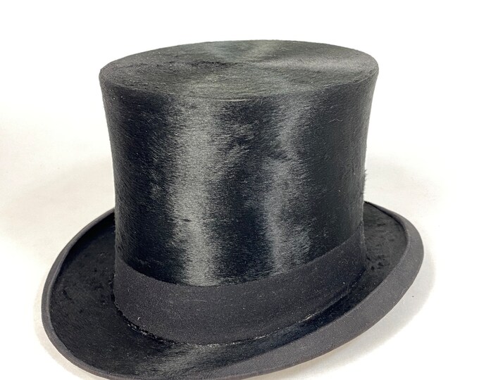 Antique 1900’s Beaver Fur Top Hat by Rogers Peet Company Size 7 - Etsy