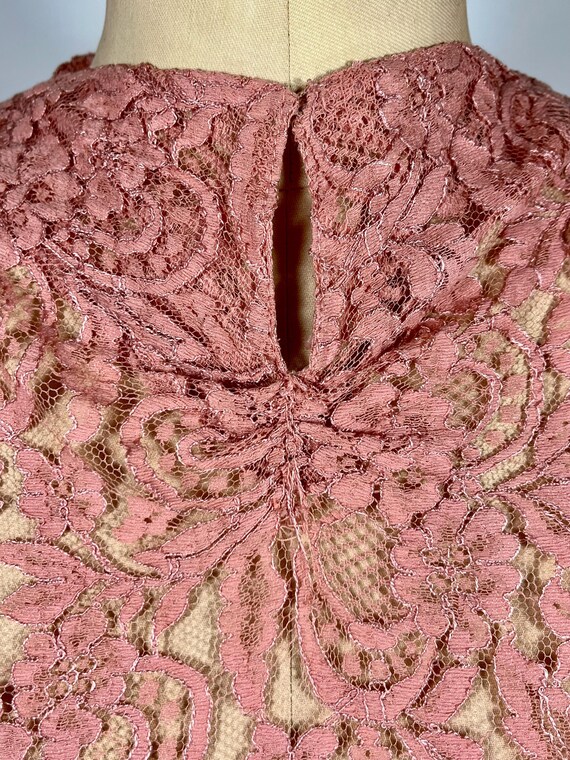 1930’s vintage blushing pink cotton lace & net sheer … - Gem