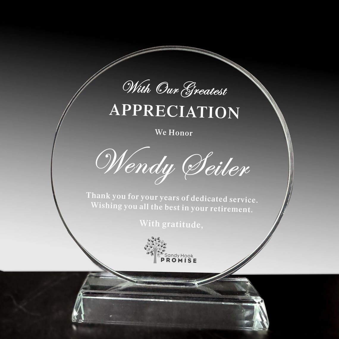 Custom Crystal Pastor Appreciation Award: Engraved Church Leadership ...