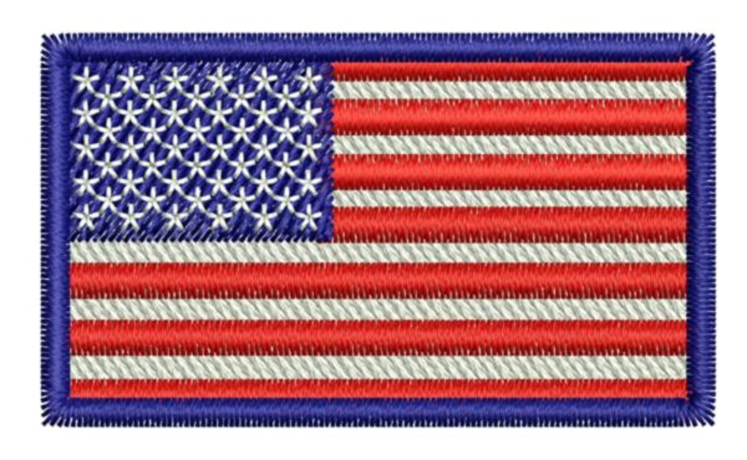 USA Flag Logo Embroidery File Dst - Etsy
