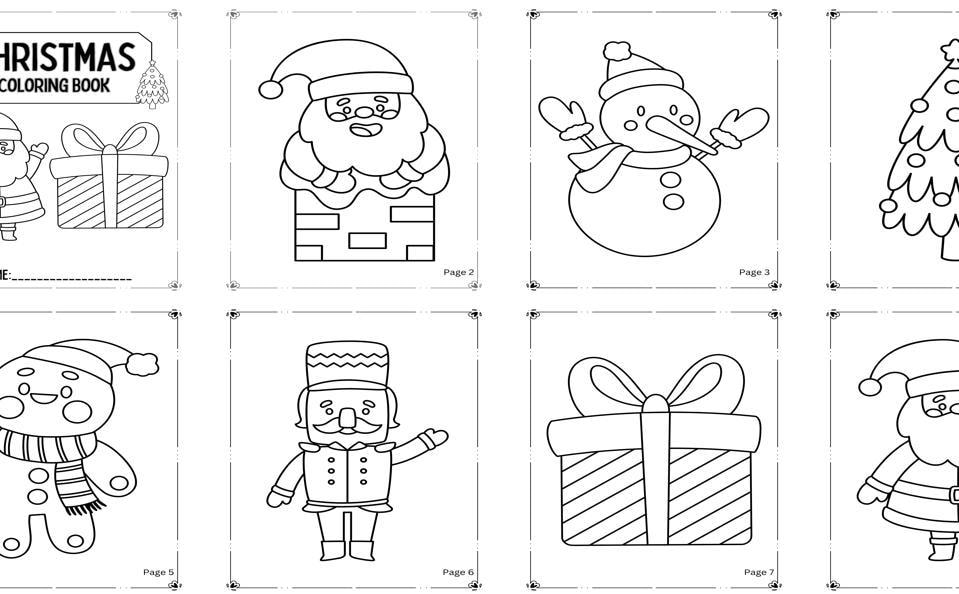Printable | Digital Christmas Coloring Book for Kids and Adults With ...
