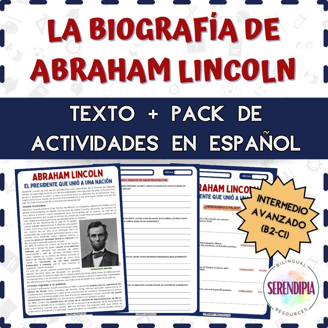 La Biografía De Abraham Lincoln | ACTIVIDADES LECTURA & ESCRITURA ...