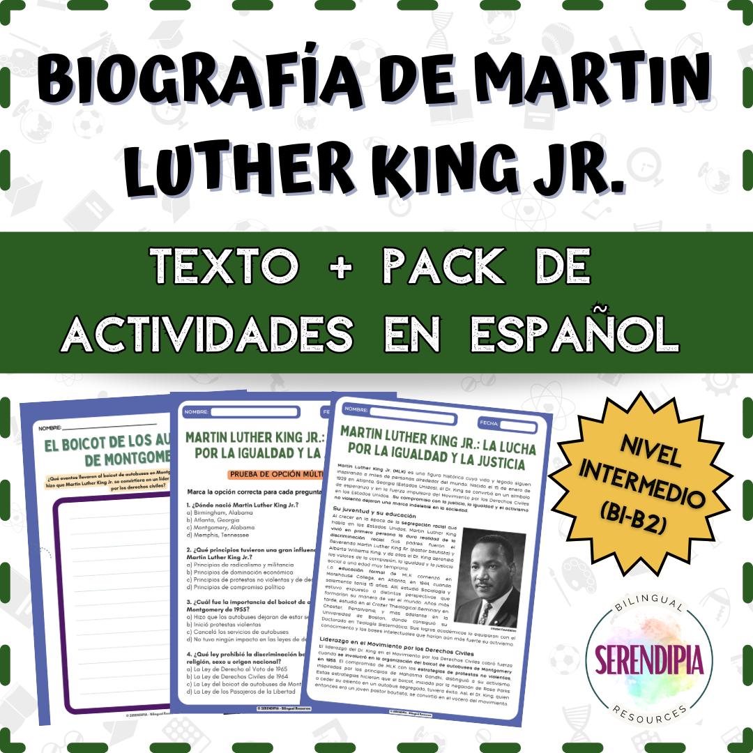 Biografía De Martin Luther King LECTURA & ESCRITURA MLK Day Civil ...