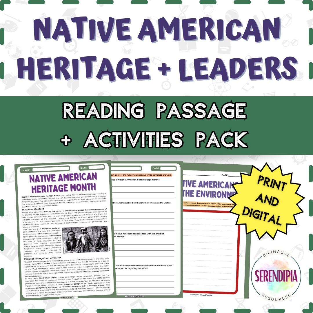 Native American Heritage Month & Leaders | READING and WRITING ...