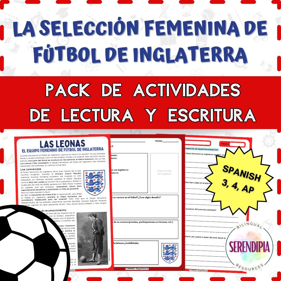 England Women's Soccer Team SPANISH Reading Comprehension | Women's ...