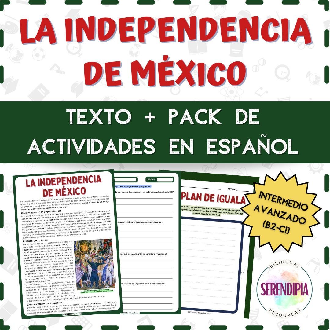 La Independencia De México | LECTURA & ESCRITURA | Mexican Independence ...