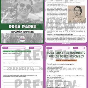 Biografía De Rosa Parks | ACTIVIDADES LECTURA & ESCRITURA | Civil ...